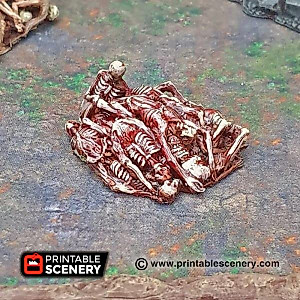 3DEGOS Necromancer Skull Corpse Piles DND Terrain 28mm for Dungeons and Dragons, D&D, Pathfinder, Warhammer 40k, RPG, Miniatures, Age of Sigmar, Tabletop, D and D, Dungeons and Dragons Gifts