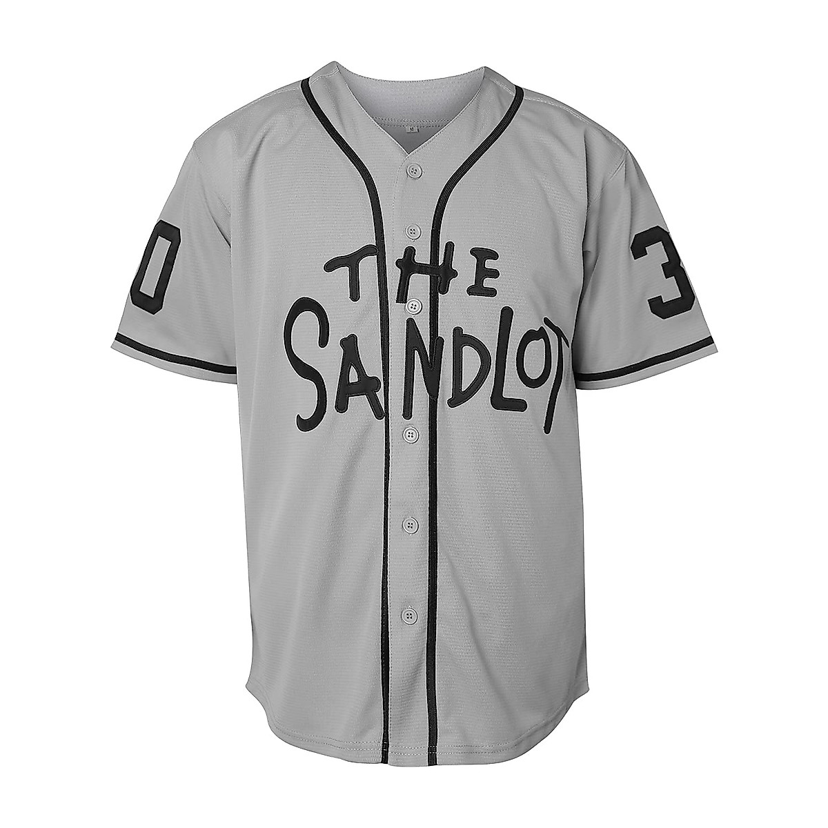 The Sandlot Benny The Jet Rodriguez Michael Squints Palledorous Alan Yeah-Yeah McClennan Bel Air 3D Print Baseball Jersey (XXX-Large, 30-Grey)