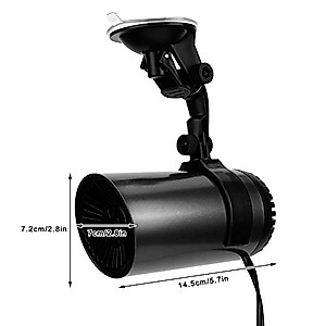 Portable Car Heater, 12V 500W Windshield Car Heater Fast Heating Fan for Quickly Defrost Defogger Demister Vehicle Heater