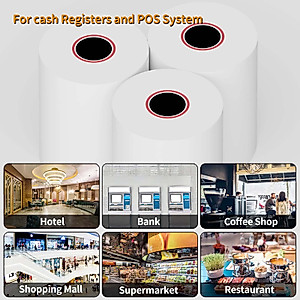 MBLABEL 2 1/4''x 85' Thermal Receipt Paper Rolls, POS Cash Register Paper Roll (5 Rolls)