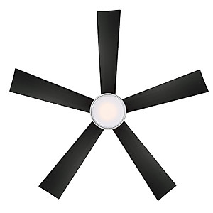 Wynd Smart Indoor and Outdoor 5-Blade Ceiling Fan 52in Bronze with 3000K LED Light Kit and Remote Control works with Alexa, Google Assistant, Samsung Things, and iOS or Android App