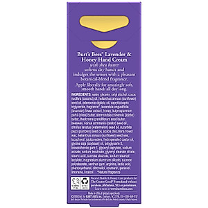 Burt's Bees Lavender and Honey Hand Cream with Shea Butter, 1 Ounce (Pack of 4)