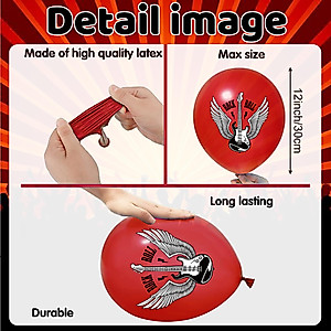 Rock and Roll Party Decorations - Rock and Roll Balloons Set Includes Note Balloons Guitar Foil Balloons Latex Balloons for Boys and Girls Music Party Supplies