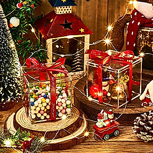 Juexica 12 Pieces Clear Acrylic Plastic Square Cube Small Acrylic Box with Lid Decorative Storage Boxes Jewelry Display Box Mini Clear Container for Home Candy Pill and Tiny Jewelry (4 x 4 x 4 Inch)