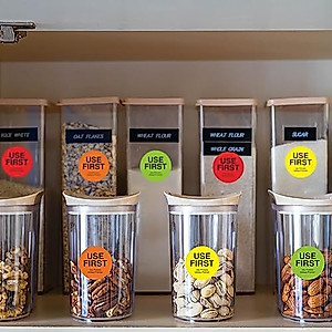 Zzunkn 2000 PCS Use First Stickers, 1.5 Inch Inventory Control Labels, Permanent Adhesive Restaurant Quality Food Labels Circle Label Dot Labels- 500 Stickers Per Roll (Green)