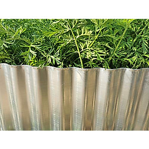 Landscape Edging Borders,Corrugated Metal Garden Lawn Edging for Vegetable,Flower Beds, Patios and Courtyard Fence