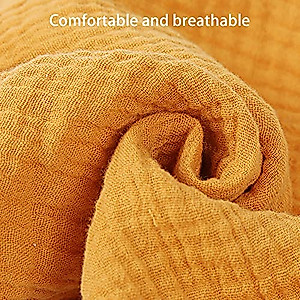 ATONGQI loveys for Babies, Organic Cotton Muslin Lovey Blanket, Security Blanket, Baby Gifts for Boys and Girls (Bear)