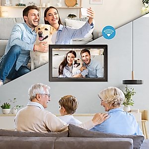 Digital Photo Frame 10.1 Inch WiFi Digital Picture Frame with 1280 * 800 IPS Full HD Touchscreen, Humblestead 8GB WiFi Smart Frame Share Photos and Videos Instantly from Anywhere via AiMOR App