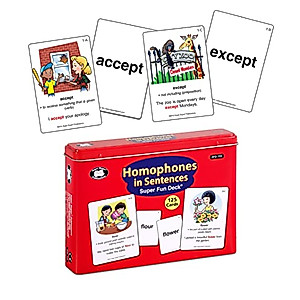 Super Duper Publications | Homophones in Sentences Flash Cards Fun Deck | Educational Learning Resource for Children