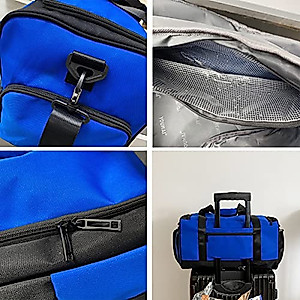 Large Travel Duffel Bag, Dry Wet Separation Sports Gym Bag with Shoes Compartment, Durable Oxford Bag for Men Women Weekender Overnight Bag, Carry-on Duffel Bag for Short Journey, Yoga, Gym (Green)