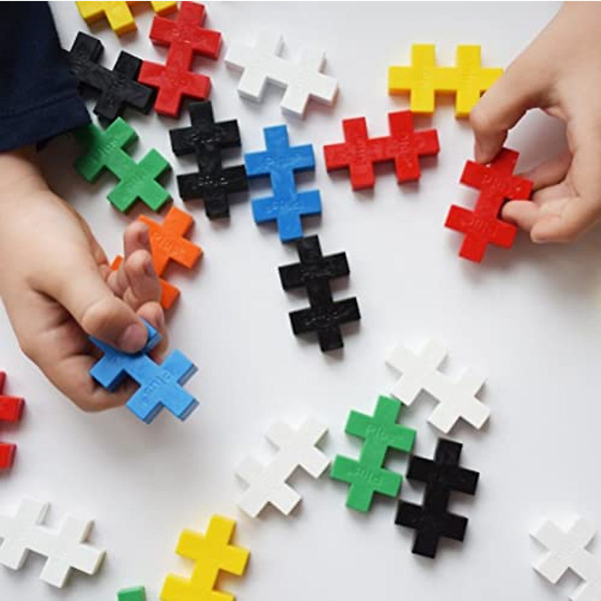 PLUS PLUS Big - Make & GO! - 70 Pieces - Construction Building Stem/Steam Toy, Interlocking Large Puzzle Blocks for Toddlers and Preschool