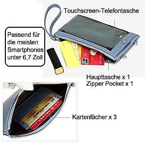 Aeeque Crossbody Cell Phone Purse Bag for Women, Black