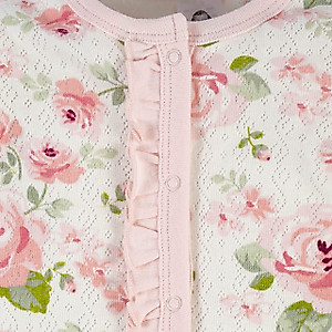 Gerber Baby Girls' 2-Piece Coverall & Headband Set, Floral, 3-6 Months