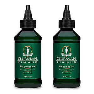 Clubman Pinaud Shave Gel No Bumps After Shave for Men Sensitive Skin 4 oz 2 Pack