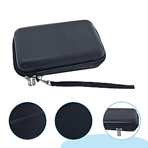 Wolfteeth 6.7" Smell Proof Travel Case, External Hard Drive Carrier, Portable Memory Card Storage Holder, Black (Empty)