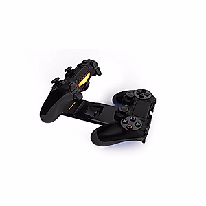 PDP Gaming Magnetic Ultra Slim Playstation 4 Controller Charging System - PS4 Accessories, Wireless Charger, Ambient Light Feature, LED Charging Indicators, Licensed by Sony (Black)
