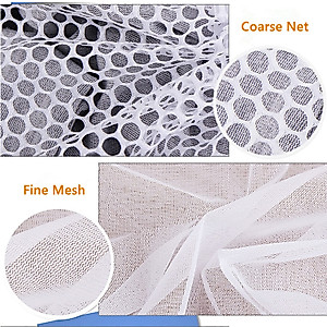 ARZASGO Mesh Laundry Bags, Pack of 4 Durable Drawstring Laundry Washing Bags for Delicates, Garments, Lingerie, Socks, Bras and Baby Clothes (Coarse&Fine Mesh)