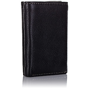 Timberland mens Genuine Leather Rfid Blocking Trifold Wallet, Black, One Size
