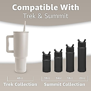 Jmoe USA 3-Pack Boot Sleeve Covers for Simple Modern 40oz & 30oz Trek Tumbler With Handle | Travel Mug | Protects Against Dents & Scratches | Protector for Bottom of Cup | Soft Silicone (Frosted)