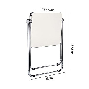 Byjccar Transparent Acrylic Folding Table Portable Small Desk Medieval Bedroom Computer Desk Sofa Side Table (Table, Transparent Desktop)