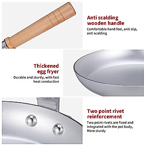 Cabilock Nonstick Tamagoyaki Pan Japanese Oyakodon Frying Pan Detachable Handle Home Kitchen Cooking