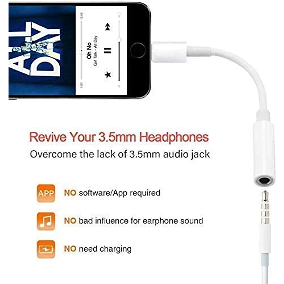 iPhone 3.5mm Headphones Adapter [Apple MFi Certified] 2Pack Lightning to 3.5mm Headphones/Earbuds Jack Adapter Aux Cable Earphones/Headphone Converter for iPhone 14 13 12 11 XS XR X 8 7 iPad iPod
