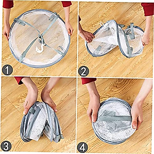 Zerodeko 2pcs Foldable Laundry Rack Dish Drying Rack Large Collapsible Drying Rack for Clothes Sweater Hanging Dryer Clothes Dryer net Foldable Clothes Drying Rack mesh Basket Dryer