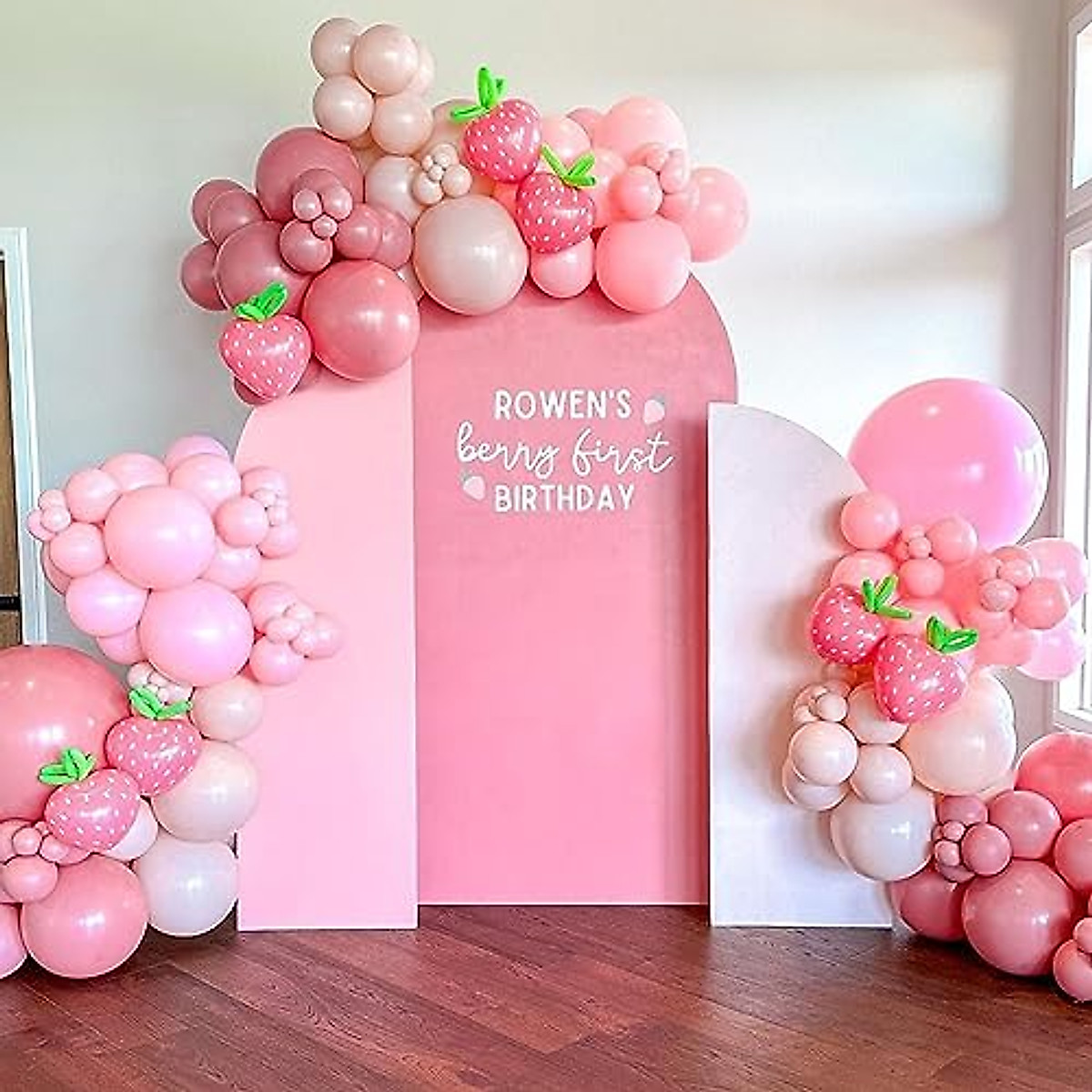 Dusty Pink Balloon Garland Double Stuffed Blush Pink Balloons Baby Pink Latex Balloon Arch Kit Dusty Rose Pastel Pink Party Balloons for Girl Boho Wedding Baby Bridal Shower Birthday Party Decorations
