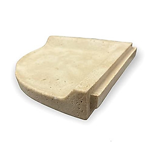 Tenedos Premium Quality Classic Cream Travertine Resin Corner Shelf