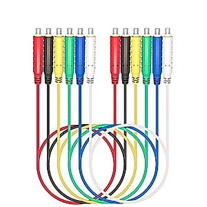 6PCS Magnetic Test Leads Silicone Soft Flexible Jumper Test Wires 30V AC5A 3.3FT Magnetic Jumper Wires HVAC