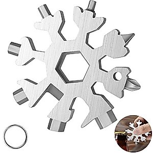 Bottle Opener Flat Phillips Screwdriver Kit/Wrench Keychain Gadgets Outdoor (Silver)