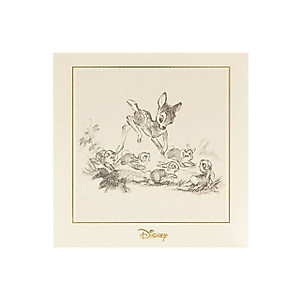 UK Greetings Disney Birthday Card - Bambi Birthday Card - Birthday Card for Her - Bambi Original Sketch - Blank Card