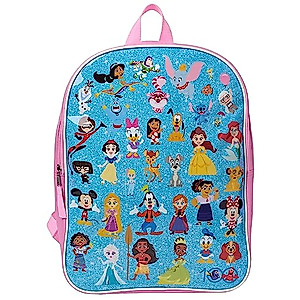 Disney 100 15" Backpack Minnie Daisy Tiana Elsa Belle Ariel Mirabel Kids Pink