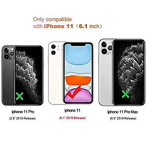 JanCalm Compatible with iPhone 11 Wallet Case, Floral Pattern Premium PU Leather [Wrist Strap] [Card/Cash Slots] Stand Feature Flip Cases Cover for iPhone 11 Case Wallet (Black/Flower)