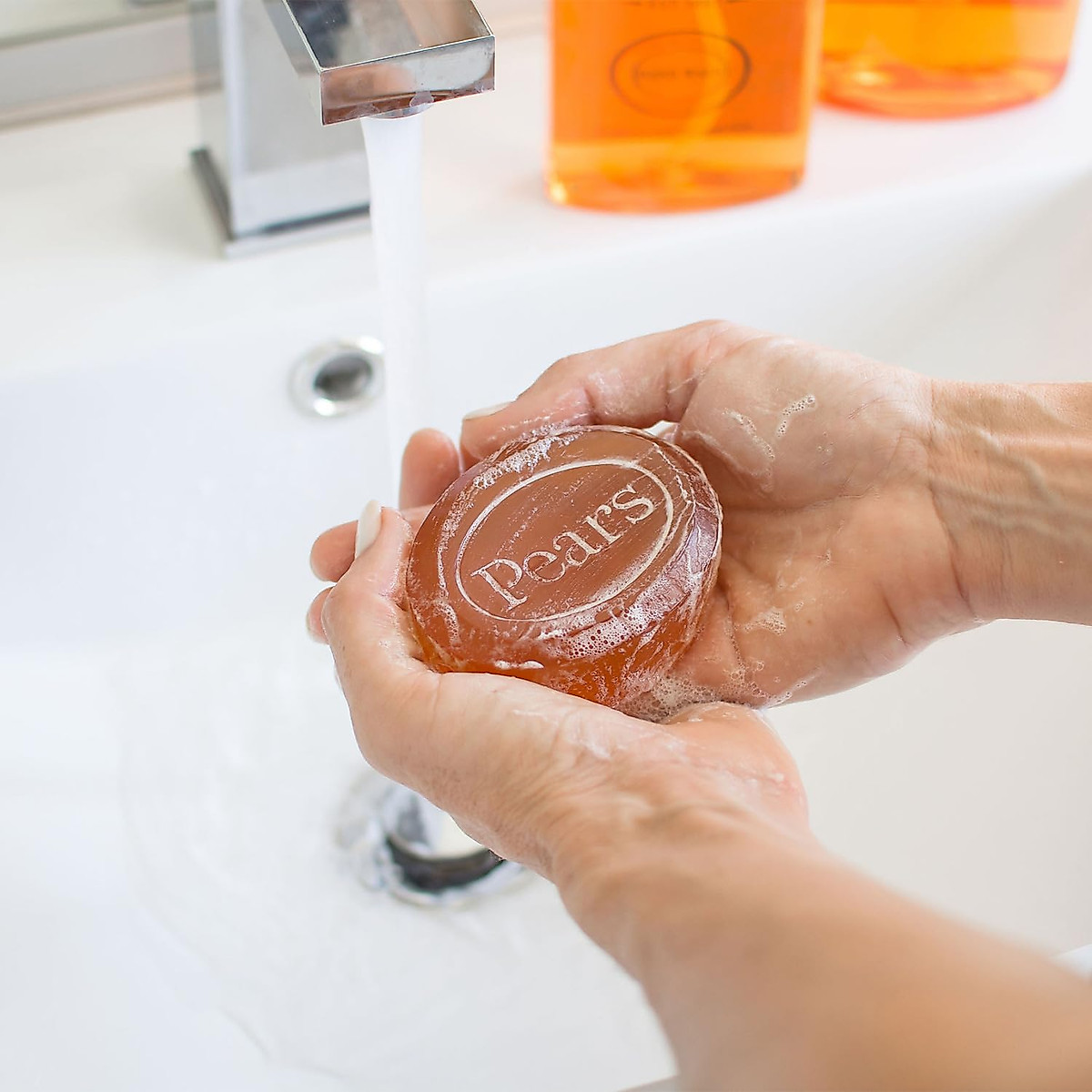 Pears Soap, Face & Body Soap, Variety 12-Pack – Pure & Gentle Transparent Bar Soap Bundle, Moisturizing Glycerin Soap for Glowing Skin, Amber, Blue, and Green Soap Bars, 3.53 Oz Ea