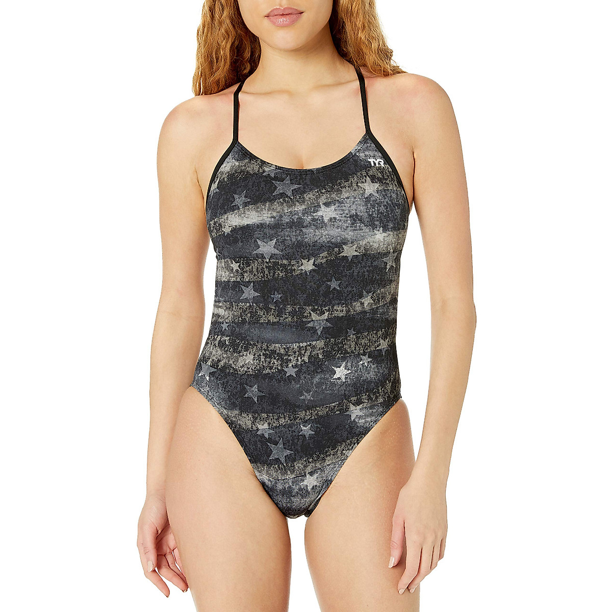 TYR Amrcn Drm Cutoutfit, BLK/GREY, 32