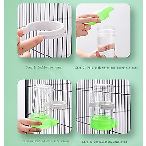 kikiledio Bird Water Dispenser，2pcs 16.7Oz Bird Water Dispenser for Cage，pet Bird Water Feeder， Pet Bird Feeder