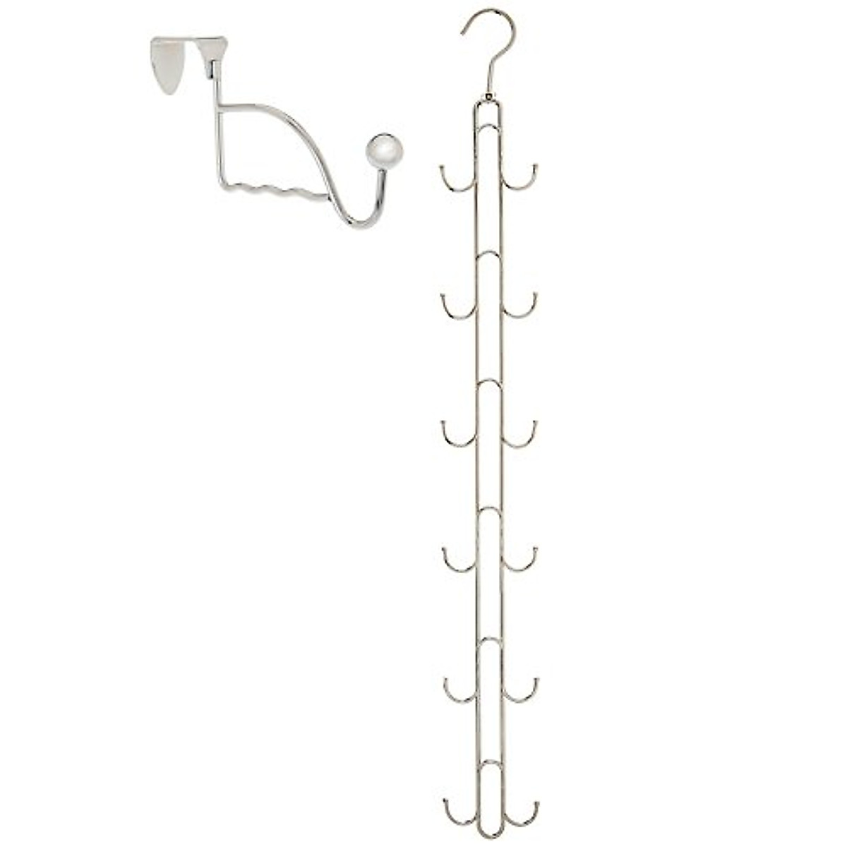 Luxury Purse Hanger Organizer for Over Door/Closet- Max Purse Storage, Handbag Holder Rotates 360, Heavy Duty Chrome Holds 50lbs; Purses, Handbags, Totes, Crossbody, Backpacks, Fanny, Belt Bags