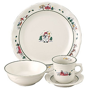 Pfaltzgraff Snow Village 16-Piece Dinnerware Set, Service for 4