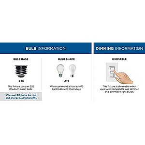Progress Lighting P5626-60 Acrylic Globe Outdoor, 8-Inch Width x 15-Inch Height, Black