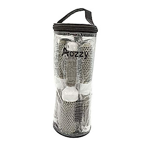 Round Brush Set for Blow Drying Curling, Professional Ceramic Ion Thermal Barrel Brush Leaves Hair Shiny Heat Styling Brush 5 Different Sizes Works Very Well with The Blow Dryer