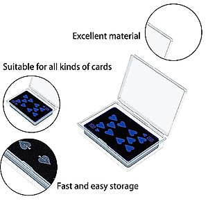 32PCS Playing Card Case Plastic Card Case Playing Card Deck Boxes Snaps Closed Trading Card Case Card Storage Organizer Clear Card Case Empty Plastic Storage Box for Gaming Cards, 3.8x2.7x0.8 Inch