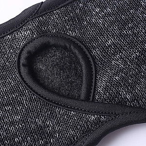 Women’s Ponytail Headband Ear Warmer Head Wrap Yoga Hair Band Running Sweatband (Bigger-Black)