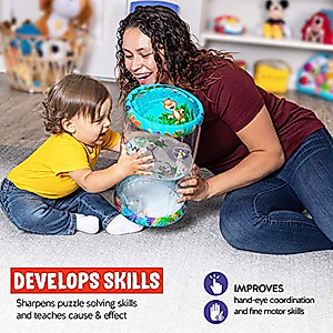 Hoovy Infant Crawling Toys | Toys for Crawling Babies | Crawling Toys for Babies 6-12 Months | Beginner Crawl Along Baby Roller | Drop Maze Tummy Time Activity Center