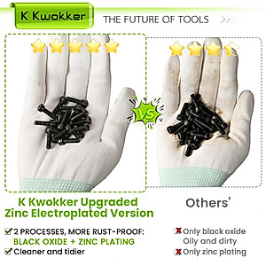 K Kwokker 1710Pcs Metric Bolt Assortment M2 M3 M4, 21 Sizes 4MM to 30MM Upgraded Zinc Plated Hex Socket Head Cap Machine Screws, 12.9 Alloy Steel Bolts and Nuts Kit Screws Nuts and Washers