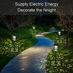 Kcvoanr Solar Garden Lights Solar Landscape Lights, IP65 Waterproof Solar Pathway Lights Outdoor, Step-Lights for Lawn, Patio, Yard, Garden, Walkway, 1 Pack & MAX 20 Lumens