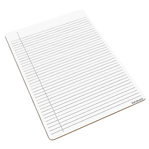 Scribbledo Dry Erase Notebook College Ruled Lined Board 9"x12" Reusable Lined Erasable Ruled Writing Note Pad Lapboard, Blank Whiteboard on Reverse
