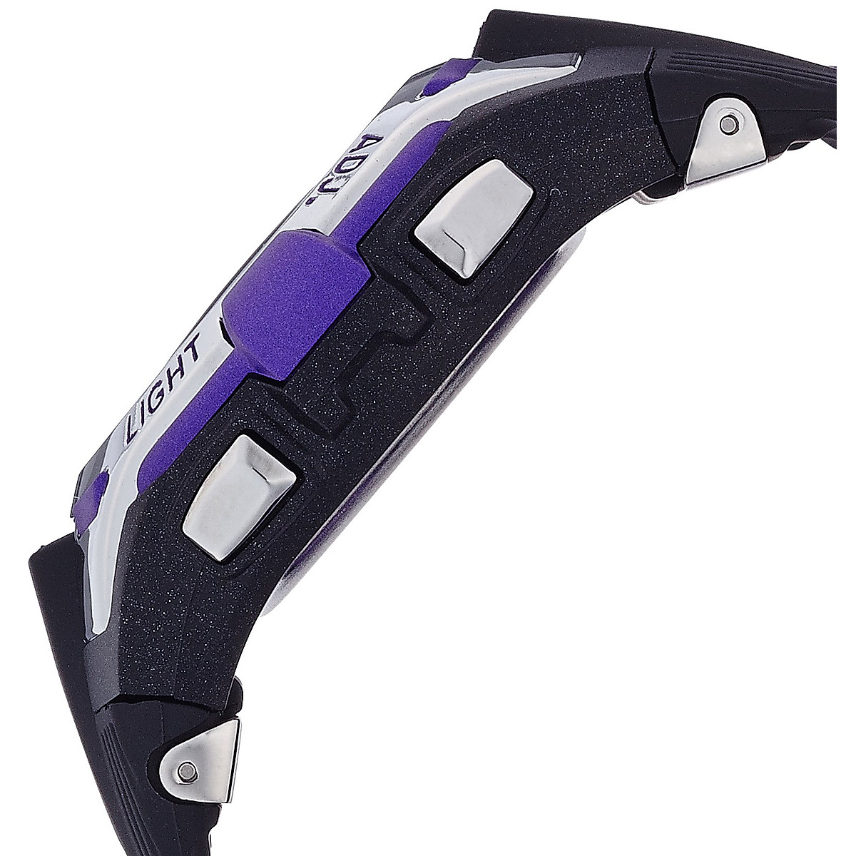 Armitron Sport Women's 45/7030PUR Purple Accented Black Resin Strap Digital Chronograph Watch