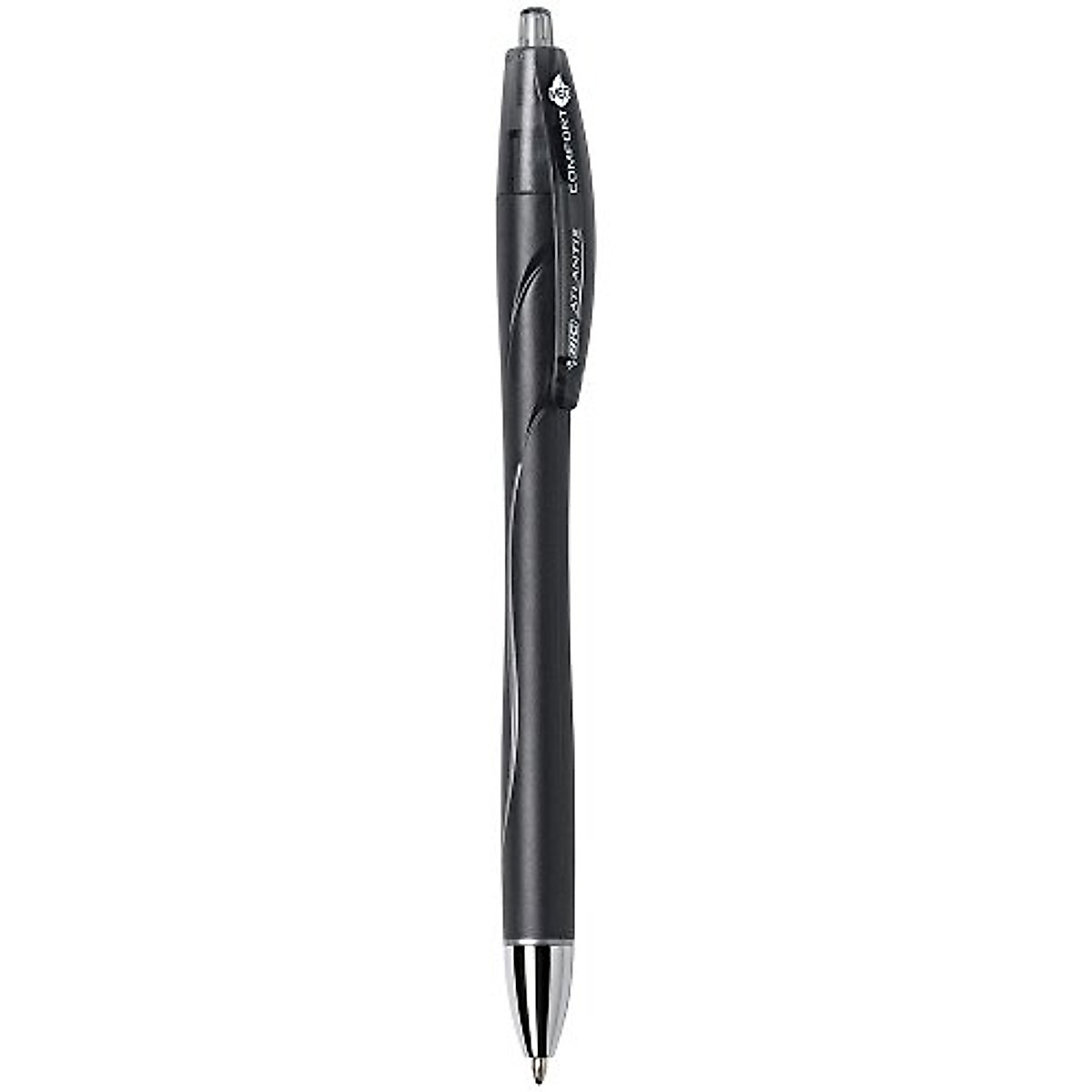 BIC Atlantis Comfort Retractable Ballpoint Pen, Medium Point (1.0mm), Black, Comfortable Grip For Added Control, 3-Count