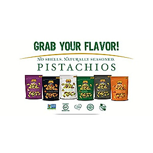 Setton Farms Naturally Seasoned Pistachio Kernels, Jalapeno, No Shell Pistachios, Certified Non-GMO, Gluten Free, Vegan and Kosher, 5 oz Resealable Pouch